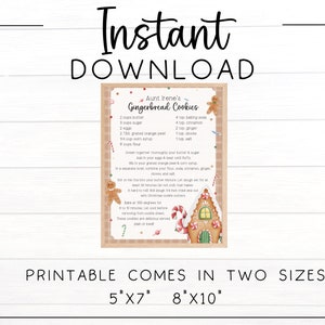 Gingerbread Cookies Recipes | Printable Gingerbread Cookie Recipe ...