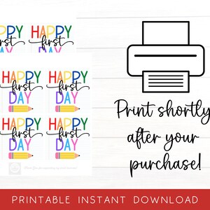 Printable Tags for First Day of School | Back to School Tag | Teacher ...