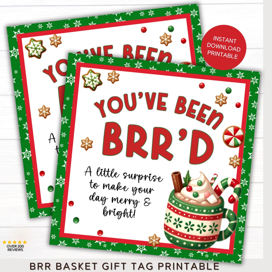 Brr Basket Christmas Gift Tag Printable | Gifts for Teen Girls ...