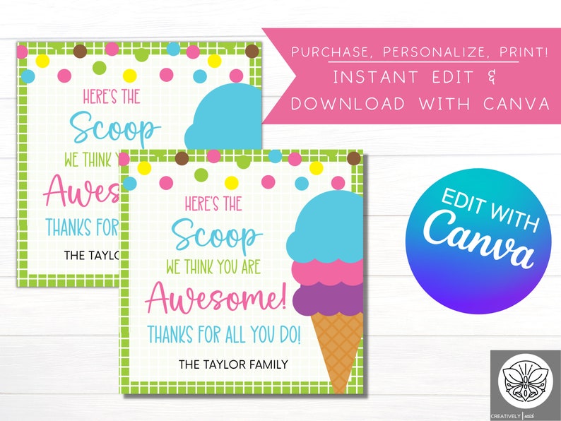 Editable Teacher Appreciation Printable Gifts for Teachers - Etsy