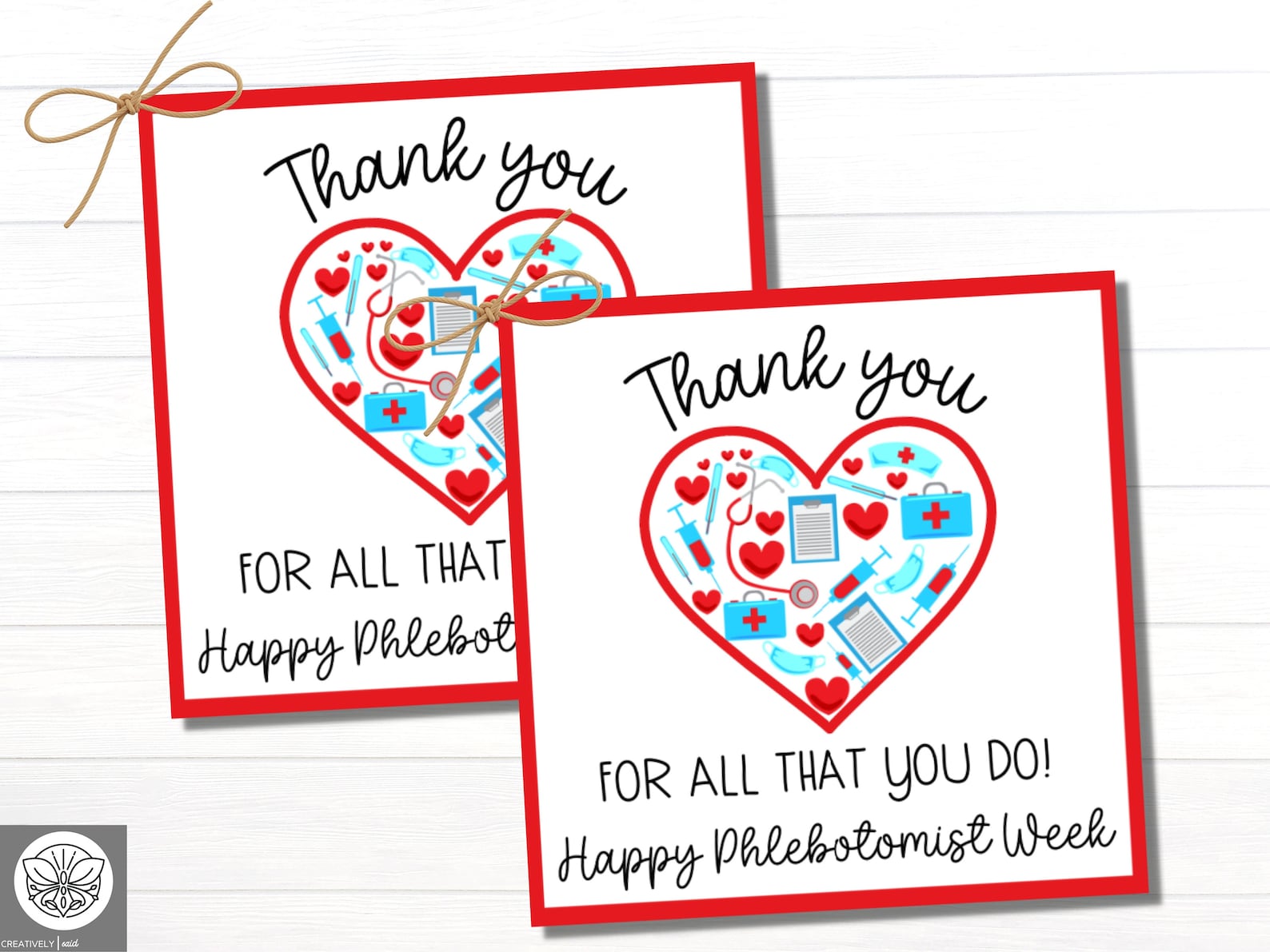 Phlebotomy Appreciation Week Gift Tag Printable | Gifts for ...