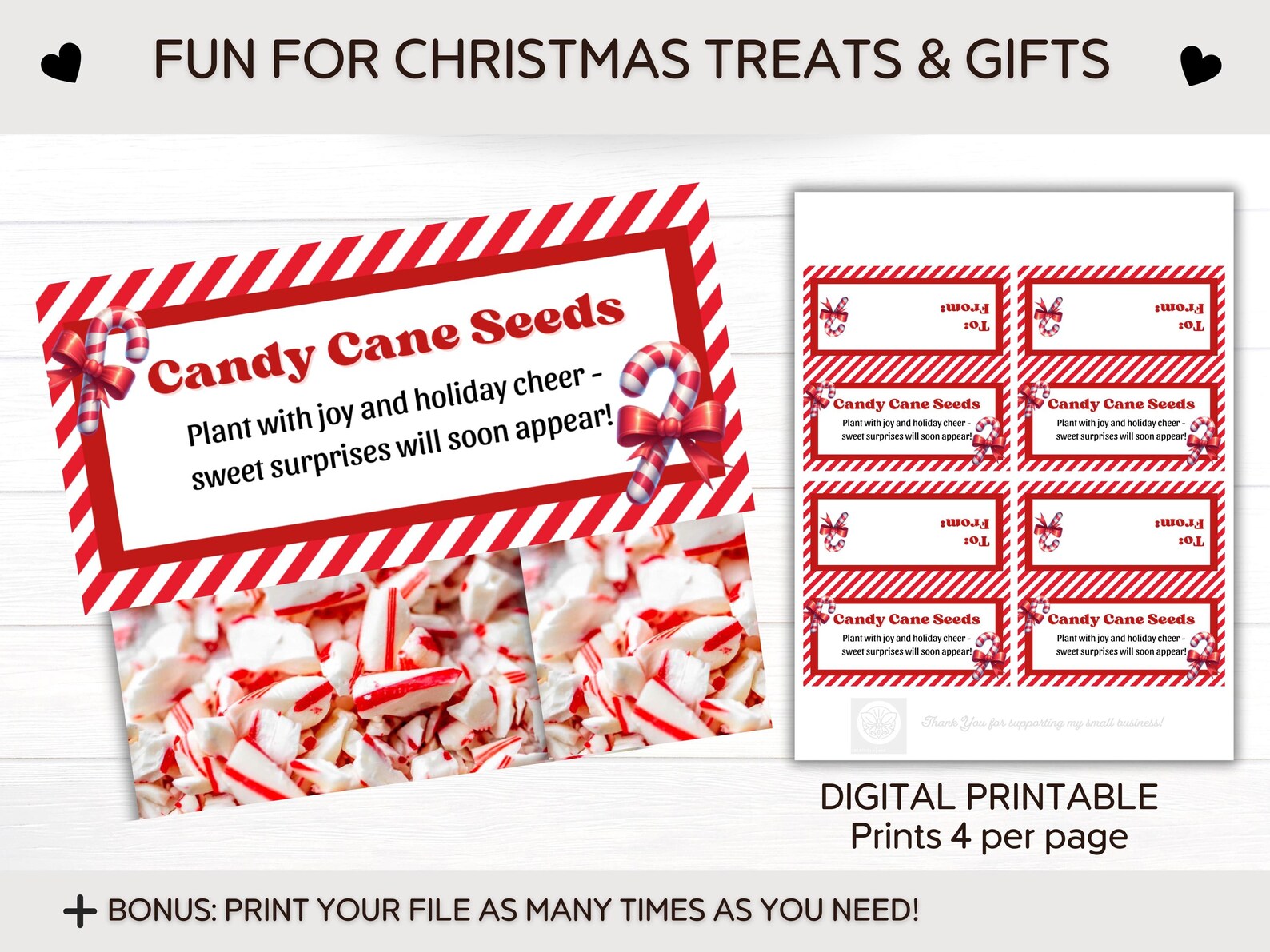 Christmas Candy Cane Seeds White Elephant Gag Gift | Secret Santa Gift ...