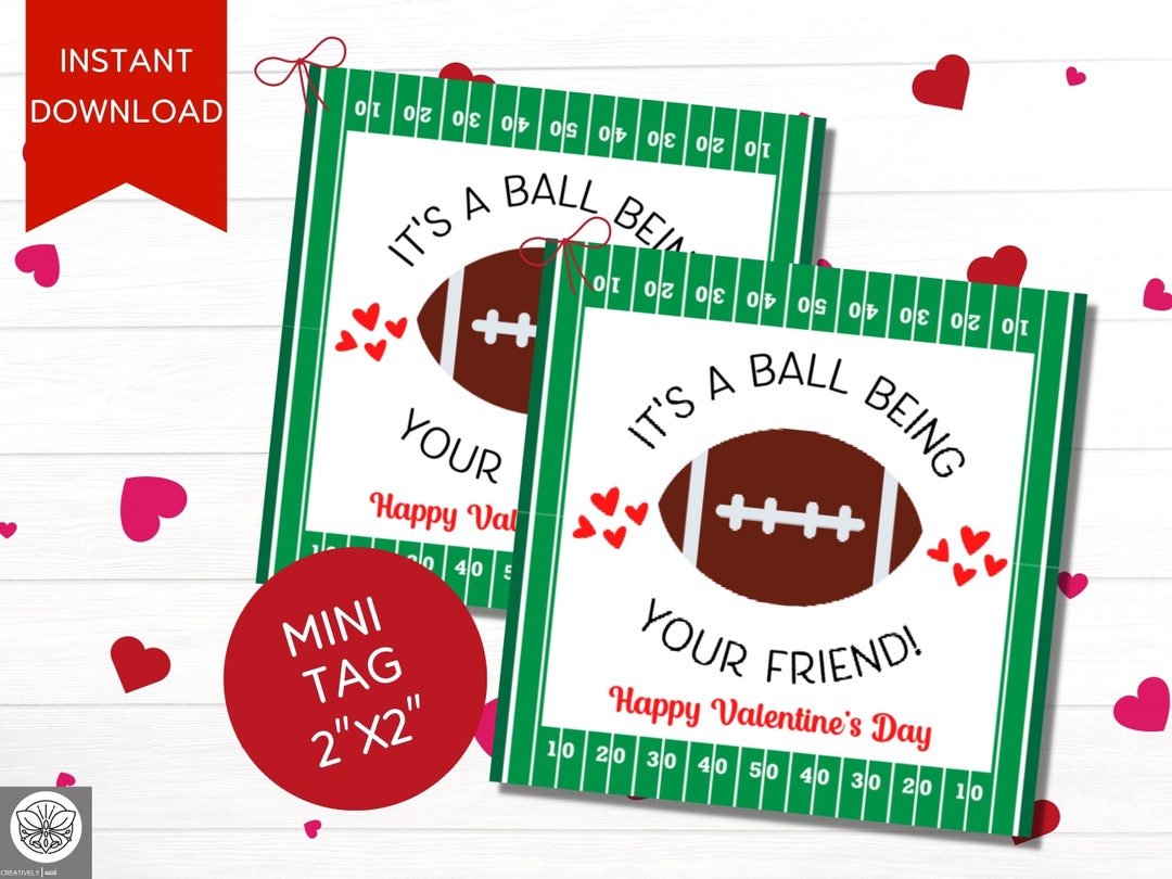 Football Valentine | Valentines Day Gift for Boy | Classroom Valentines ...