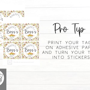 Happy Boss's Day Printables | Boss's Day Gift Tags | Gifts for Boss's ...