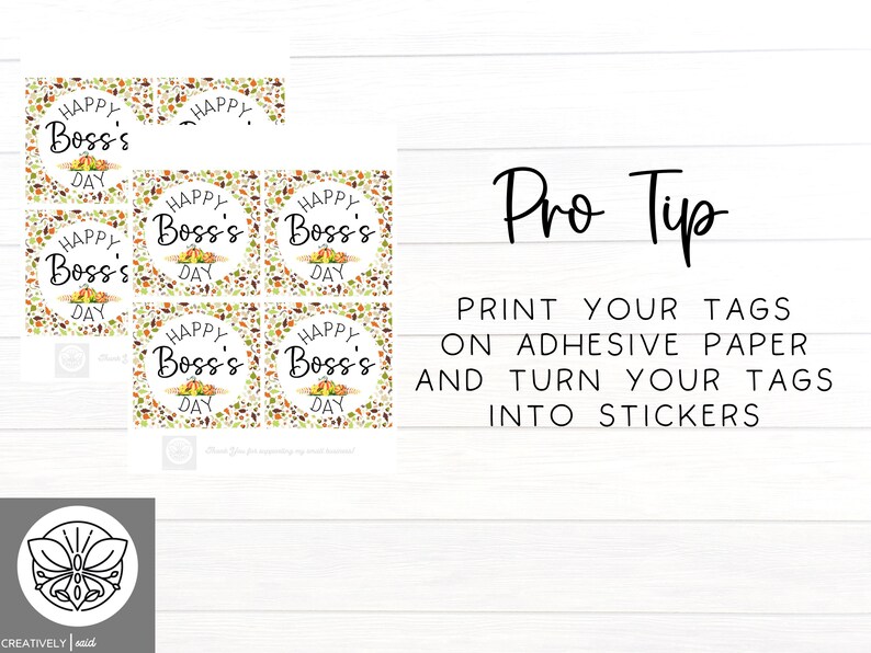 Happy Boss's Day Printables Boss's Day Gift Tags - Etsy