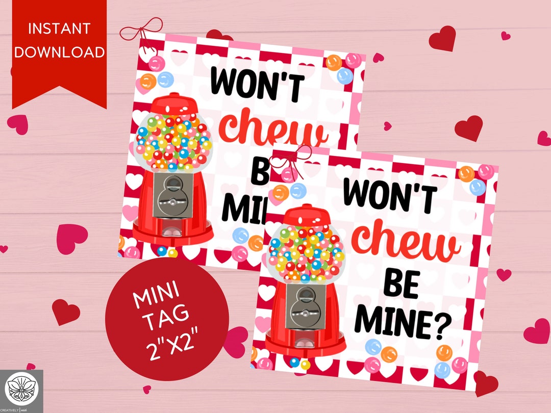 Classroom Gumball Valentine Boy Girl Childrens Valentines Day Gifts DIY ...