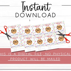 Teacher Appreciation Tags Smart Cookie Tag PTO Teacher Appreciation ...
