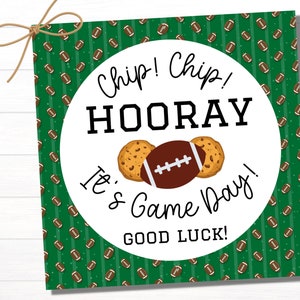 Football Good Luck Tags Printable Football Party Favor - Etsy