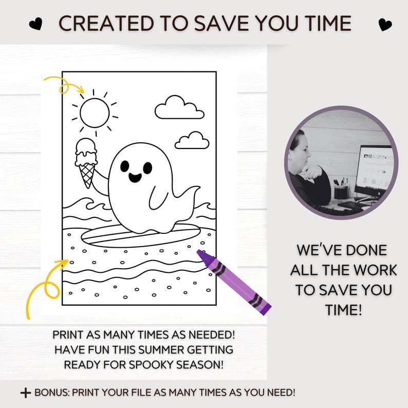 Happy Summerween Printable Coloring Pages | Kids Halloween Spooky ...