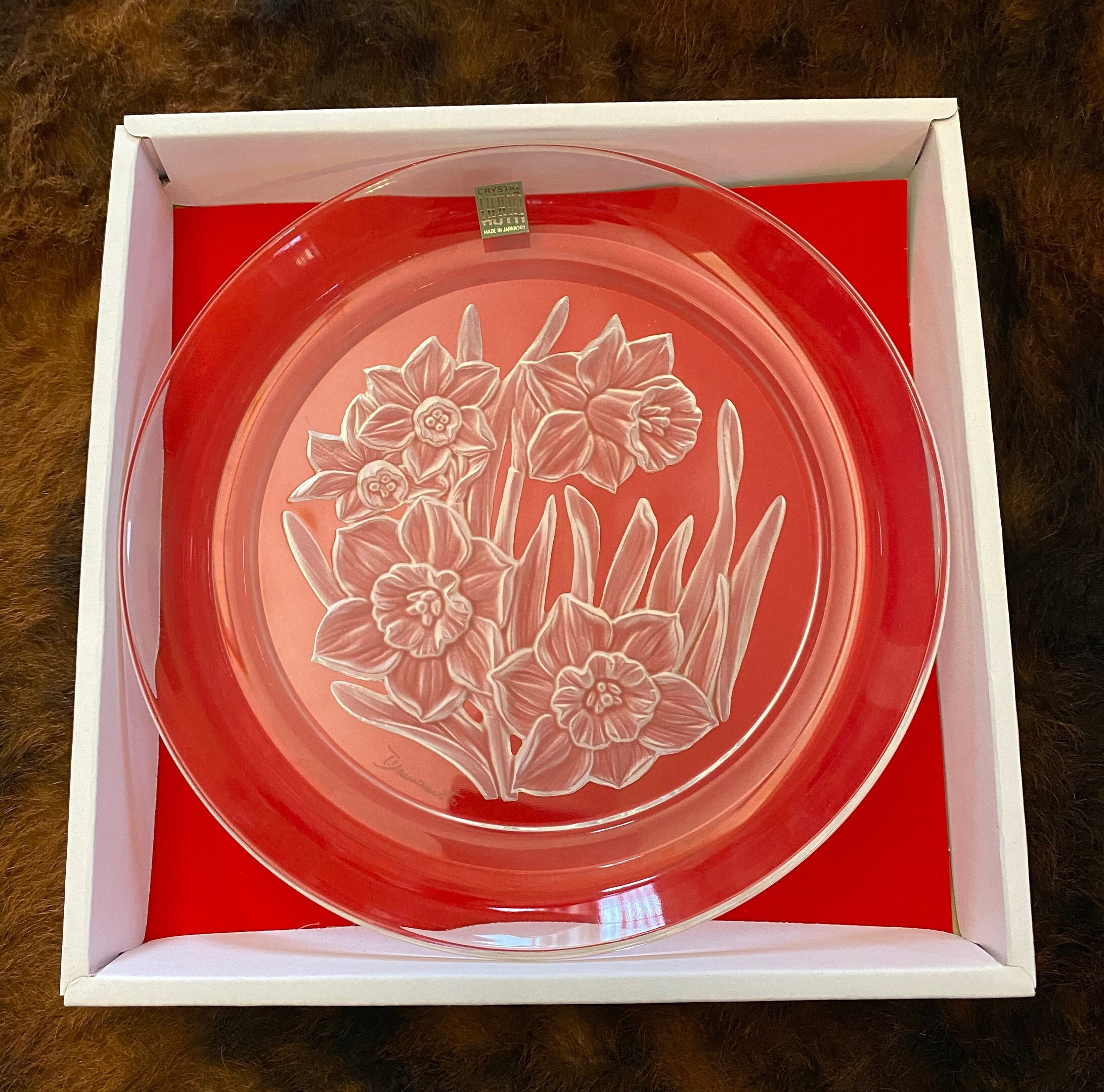 Vintage Hoya Crystal Japan Flower of the Month Plate Daffodils - Etsy