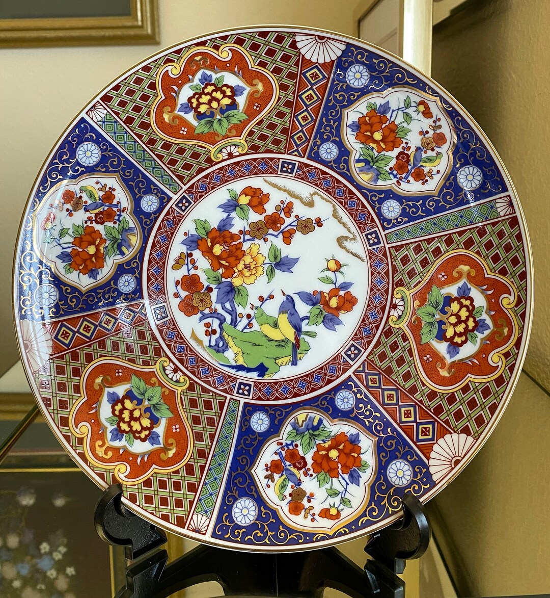 Vintage Japanese Imari Plate With Floral Design and Gold - Etsy