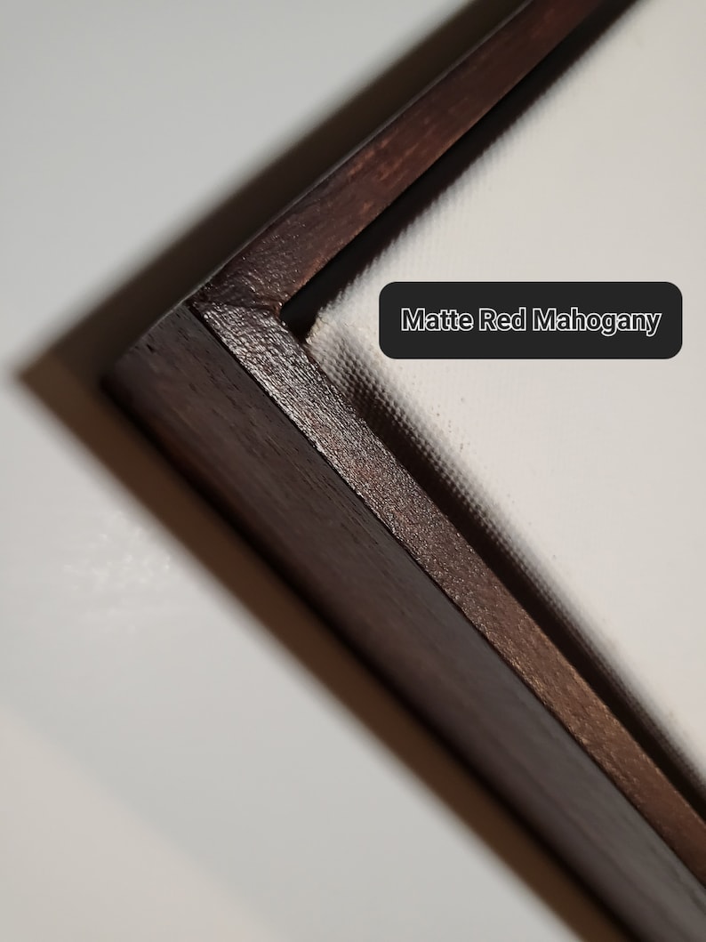 Thin Border Solid Wood Floating Frame for 1/8" Canvas Panels ...