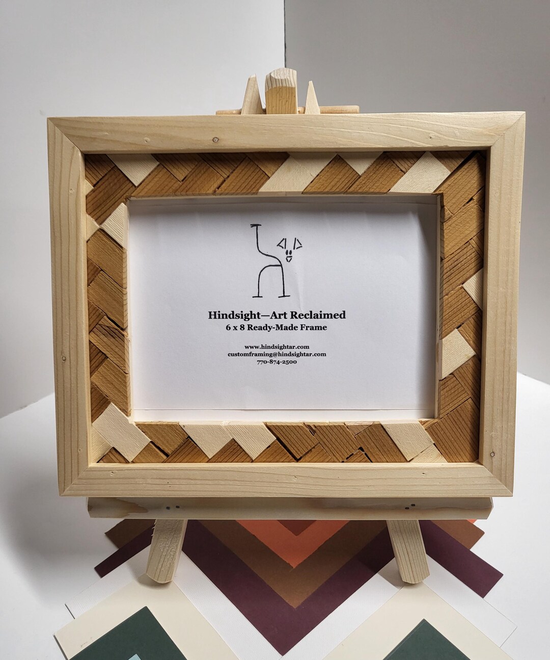 6 X 8, Woven Cedar Picture Frame, Primitive Folk Art Design, Handmade ...