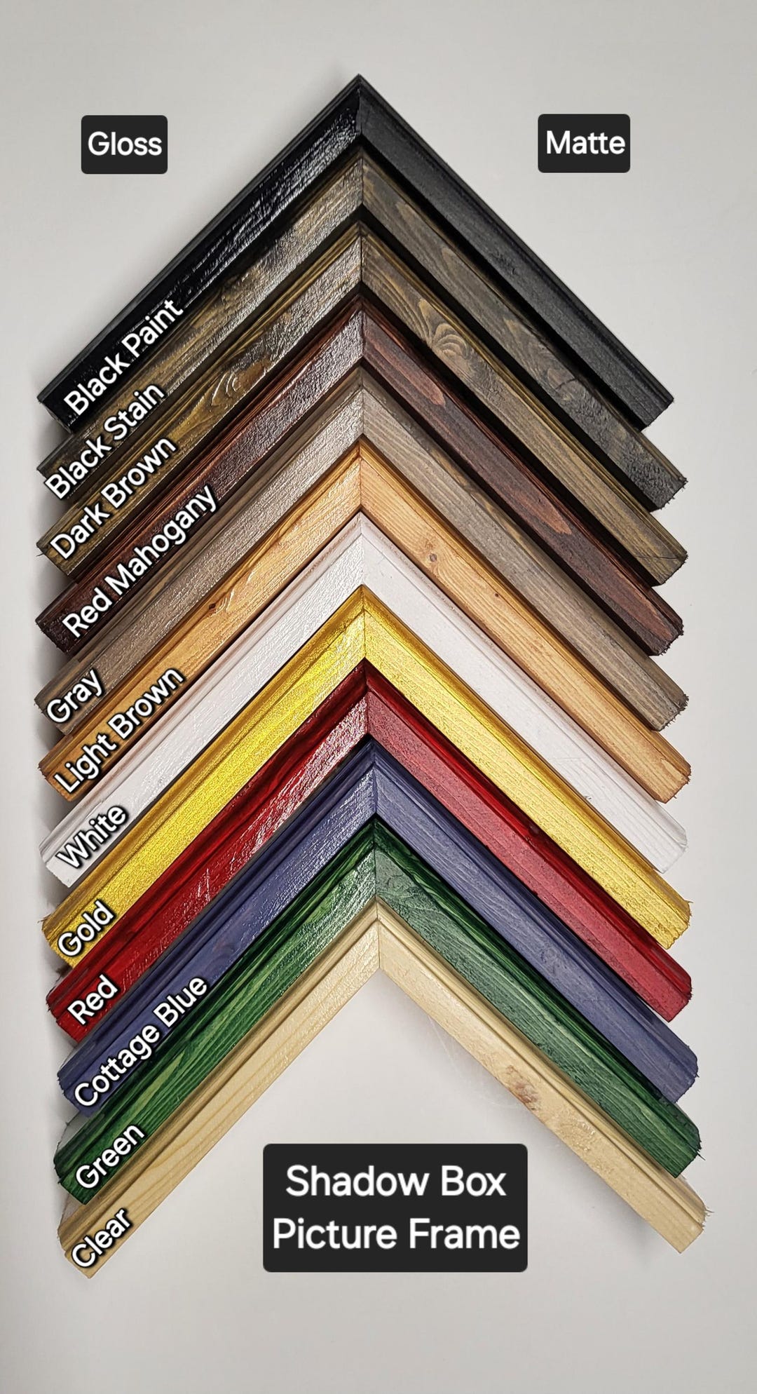 Customizable 1.5" Shadow Box Display in Solid Wood - Handcrafted ...