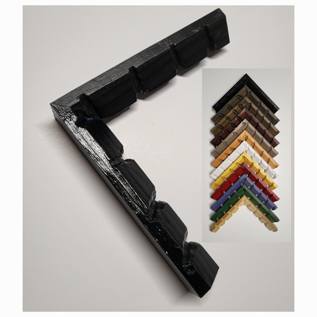 Wavering Lines Picture Frame, Made-to-order, Handmade, Solid Wood ...