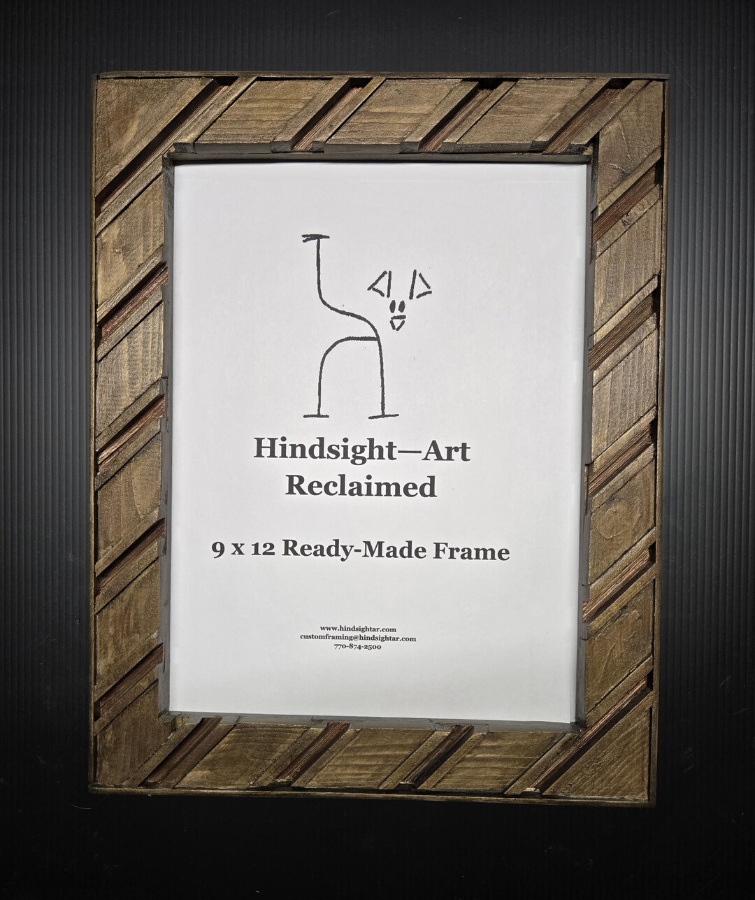 9 X 12 Diagonal Pattern Frame - Rustic Charm in Scrap Wood - Etsy