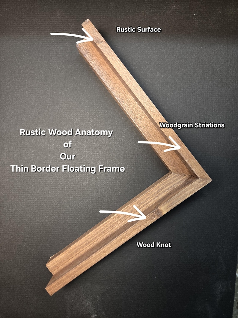 Thin Border Canvas Floating Frame for 3/4" Canvas, Handpainted Floating ...