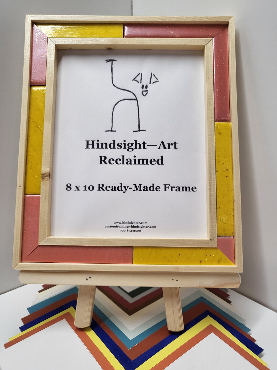 8 X 10, Resin Tile Inlay Picture Frame, Gold Flake, Handmade, Scrap ...
