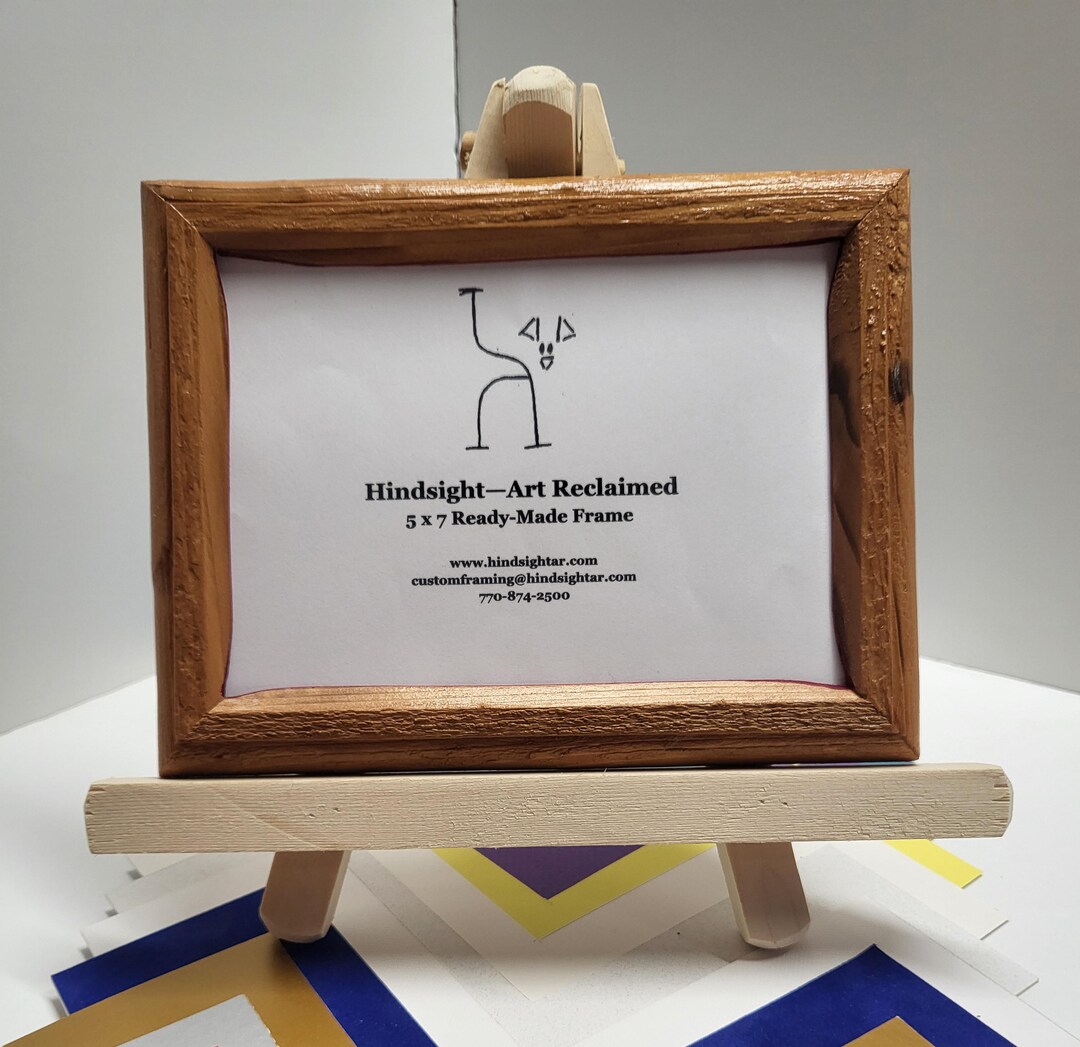 5 X 7, Brown Cedar Picture Frame, Rough Cut Design, Handmade, Solid ...