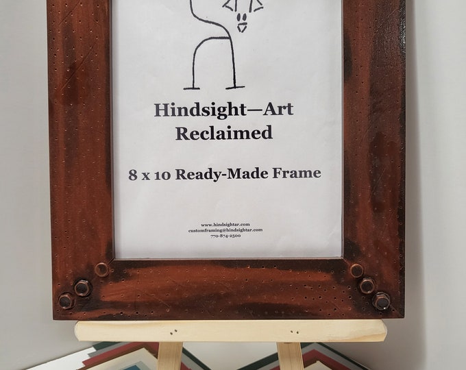 8 X 10, Industrial Copper Picture Frame, Pine Board, Scrap Wood, Solid ...