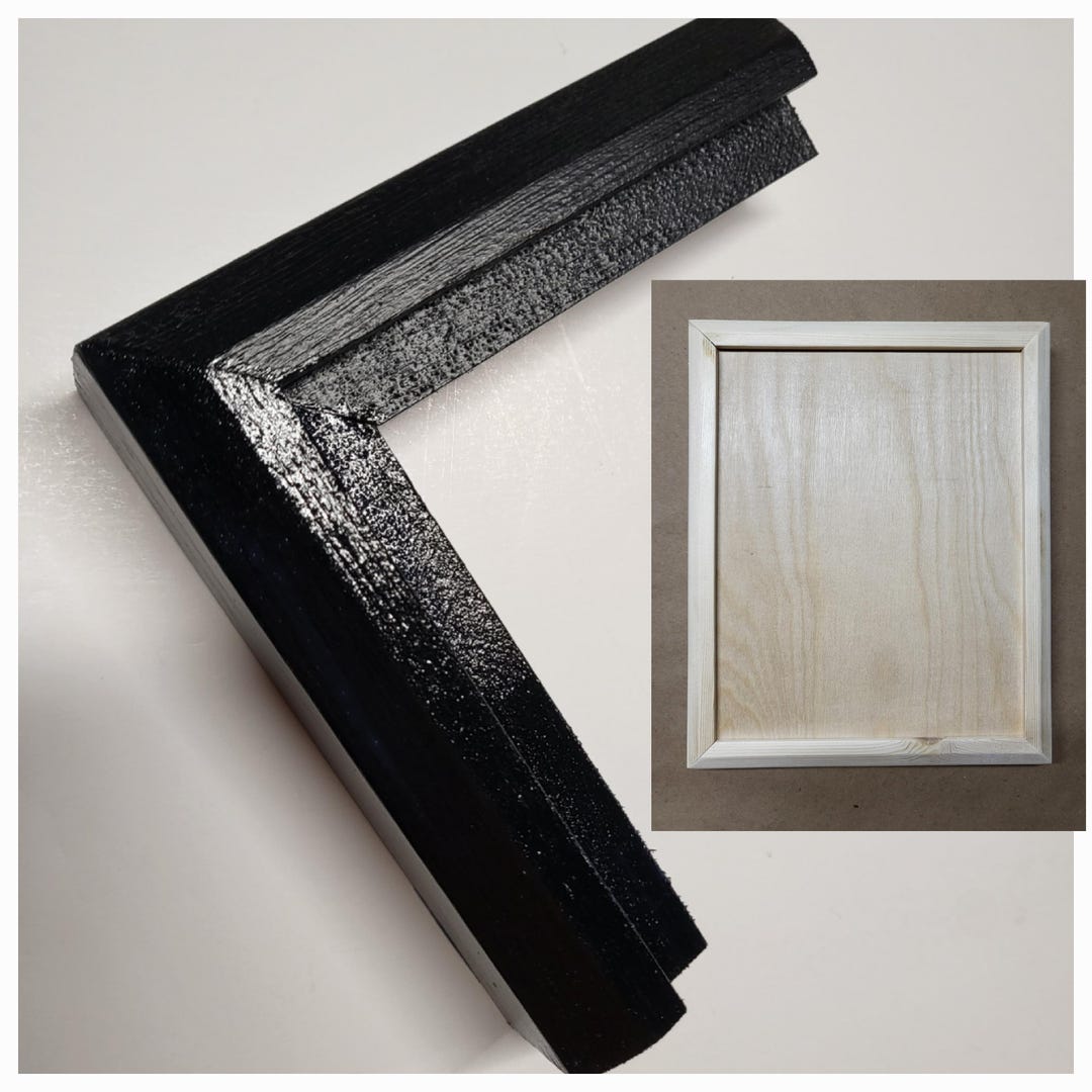 Handcrafted Wood Panel Frame - Choose Your Size, Custom Beveled Border ...