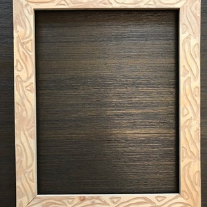 Swirly Wave Picture Frame, Made-to-order, Handmade, Solid Wood, Rustic ...