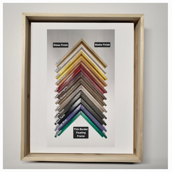 Custom Floating Wood Frame - Etsy