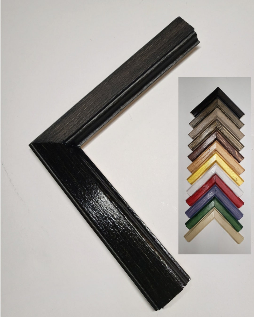 Double Decorative Bevel Picture Frame, Made-to-order, Handmade, Solid ...