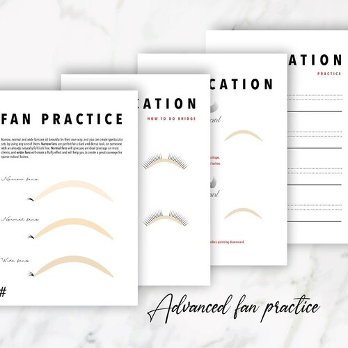 Lash Practice Sheets - Etsy