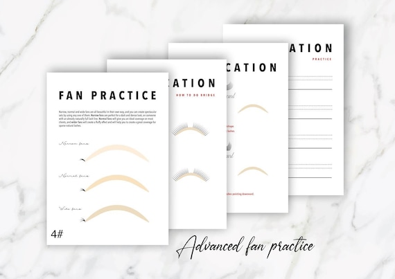 Lash Practice Sheets | Etsy