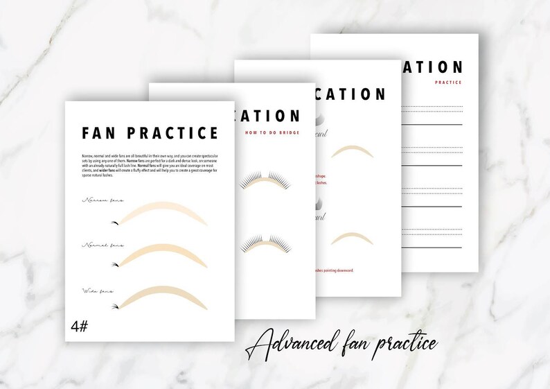 Lash Practice Sheets - Etsy