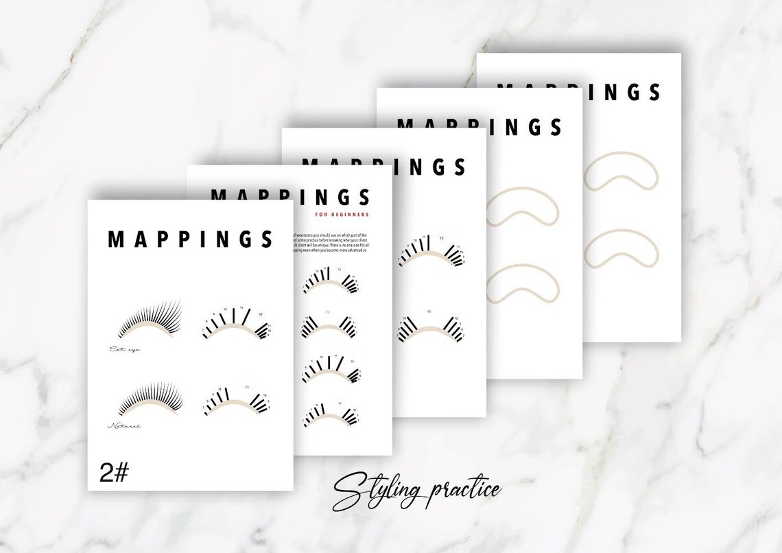 Lash Practice Sheets - Etsy