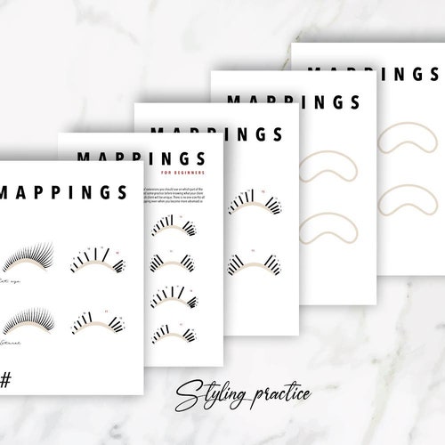 Lash Map Practice Sheets Eyelash Mapping Sheets Eyelash - Etsy Australia