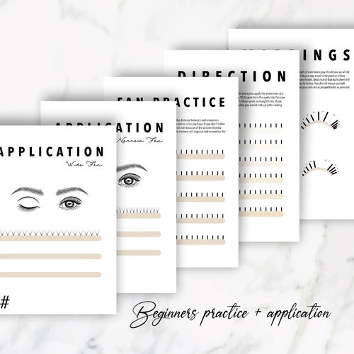 Lash Map Sheets Printable Lash Mapping Sheets Eyelash - Etsy