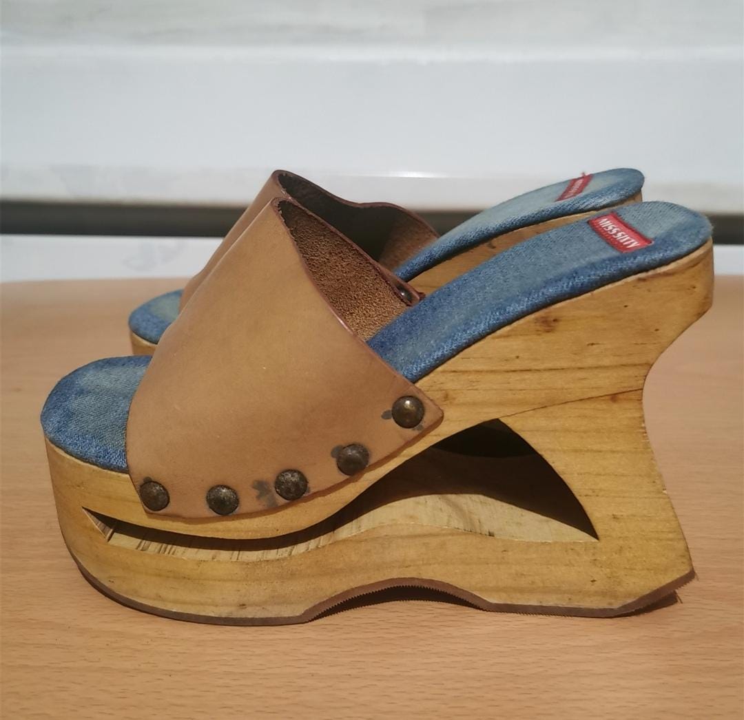 Mules Sabot Bout Ouvert Talon Platforms Miss Sixty Année 2000 - Etsy