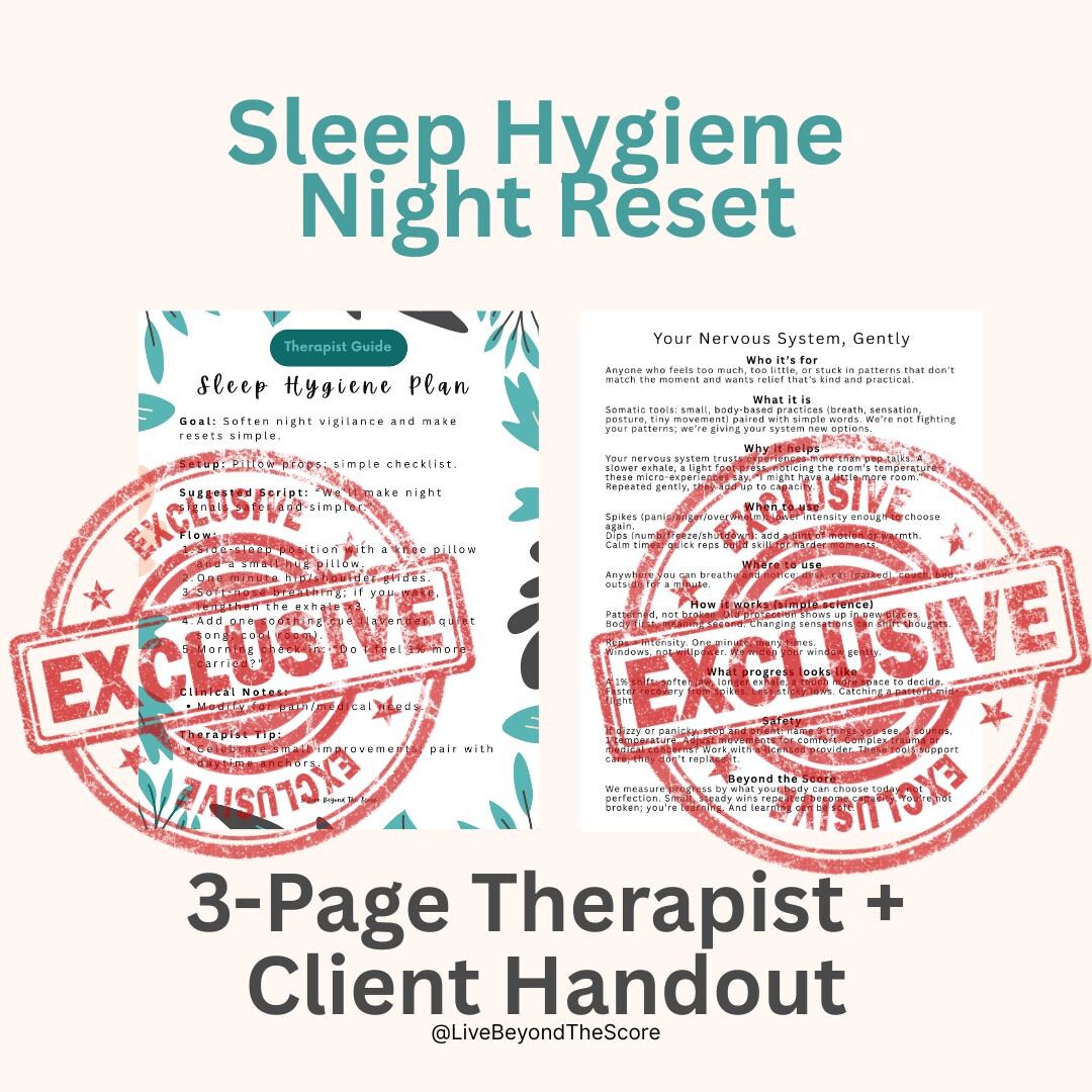 Sleep Hygiene Worksheet (trauma-aware) | Night Reset Routine, Therapist ...