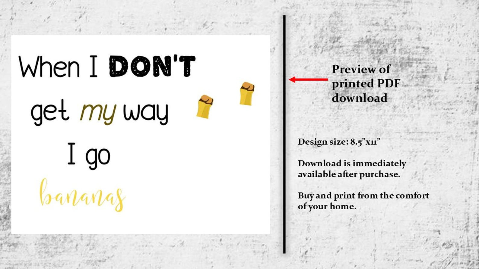 GO BANANAS Footprints / Crafts for Toddlers & Kids / Keepsake PRINTABLE ...