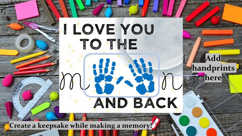 TO THE MOON Handprints / Crafts for Toddlers & Kids / Keepsake ...