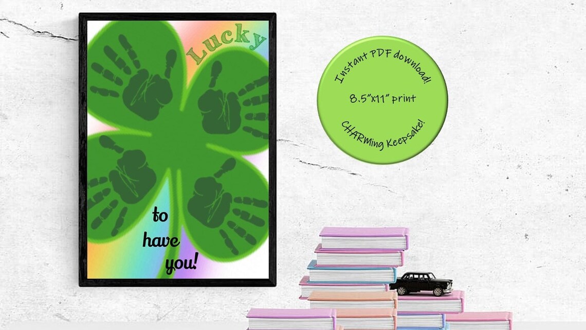 LUCKY Handprints Kids Craft / Printable / Keepsake / Digital - Etsy Canada