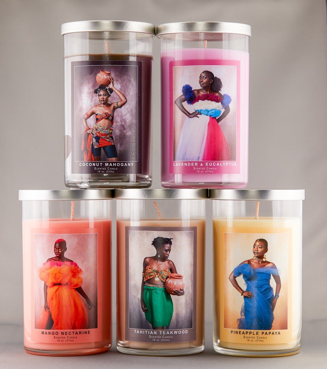 African Women Scented Candle – Black Woman Art, African Candles ...