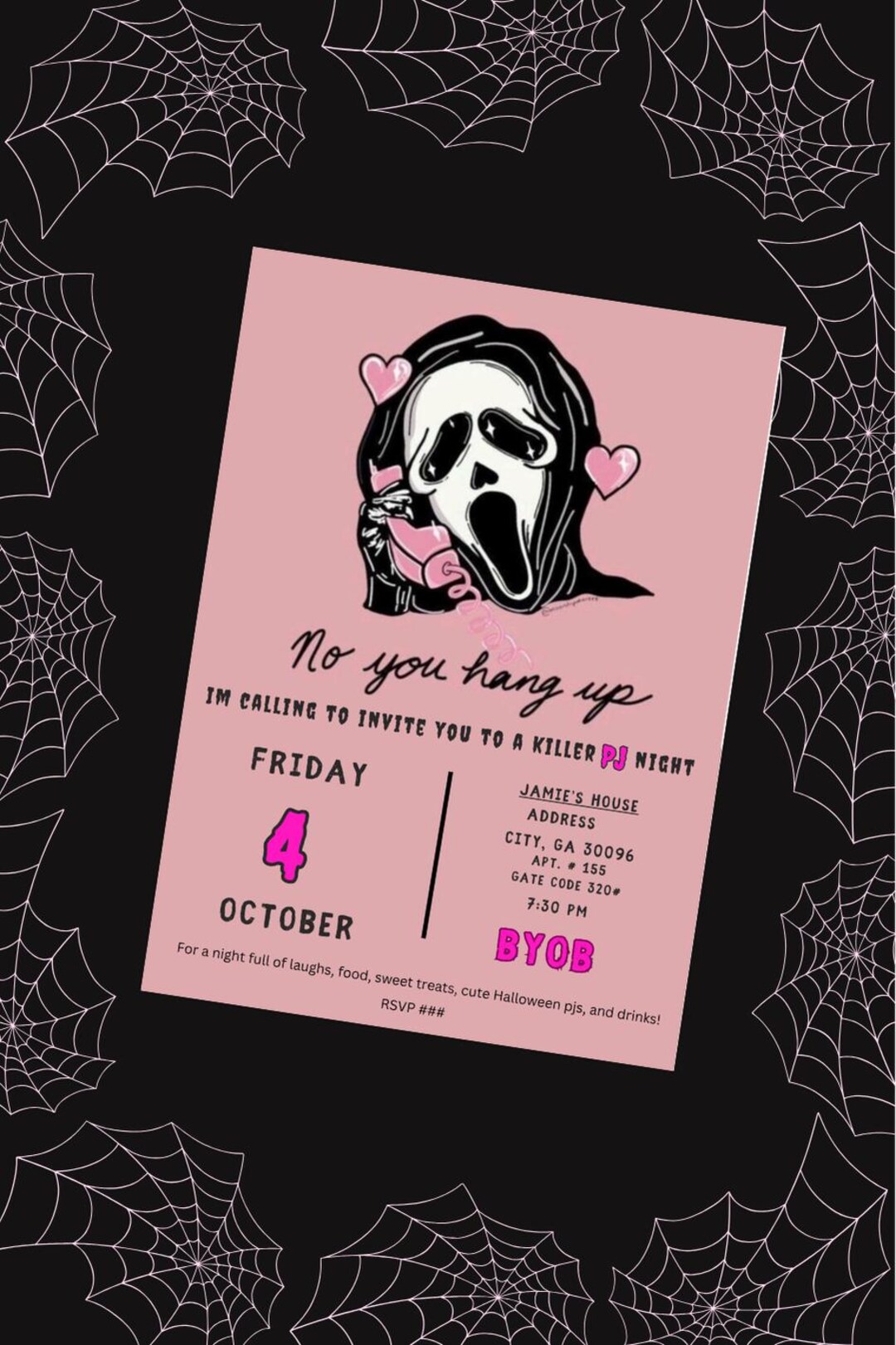 Scream Halloween Invitations - Etsy