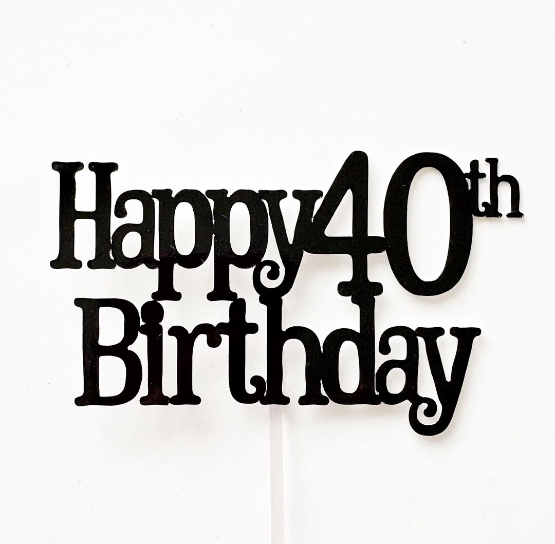 Birthday Cake Topper for Man, Personalised Age Cake Topper, Simple ...