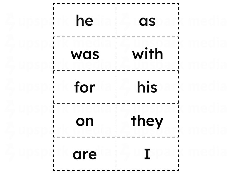 100 Fry Sight Word Flashcards Printable, First 100 Sight Word ...