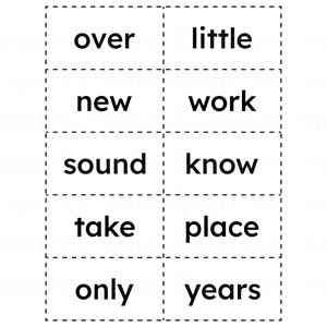 300 Printable Sight Word Flashcards, First 300 Fry Sight Word ...