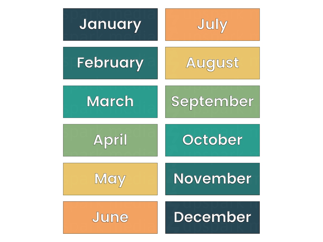 Months of the Year Printable, Classroom Months of the Year, Learning ...