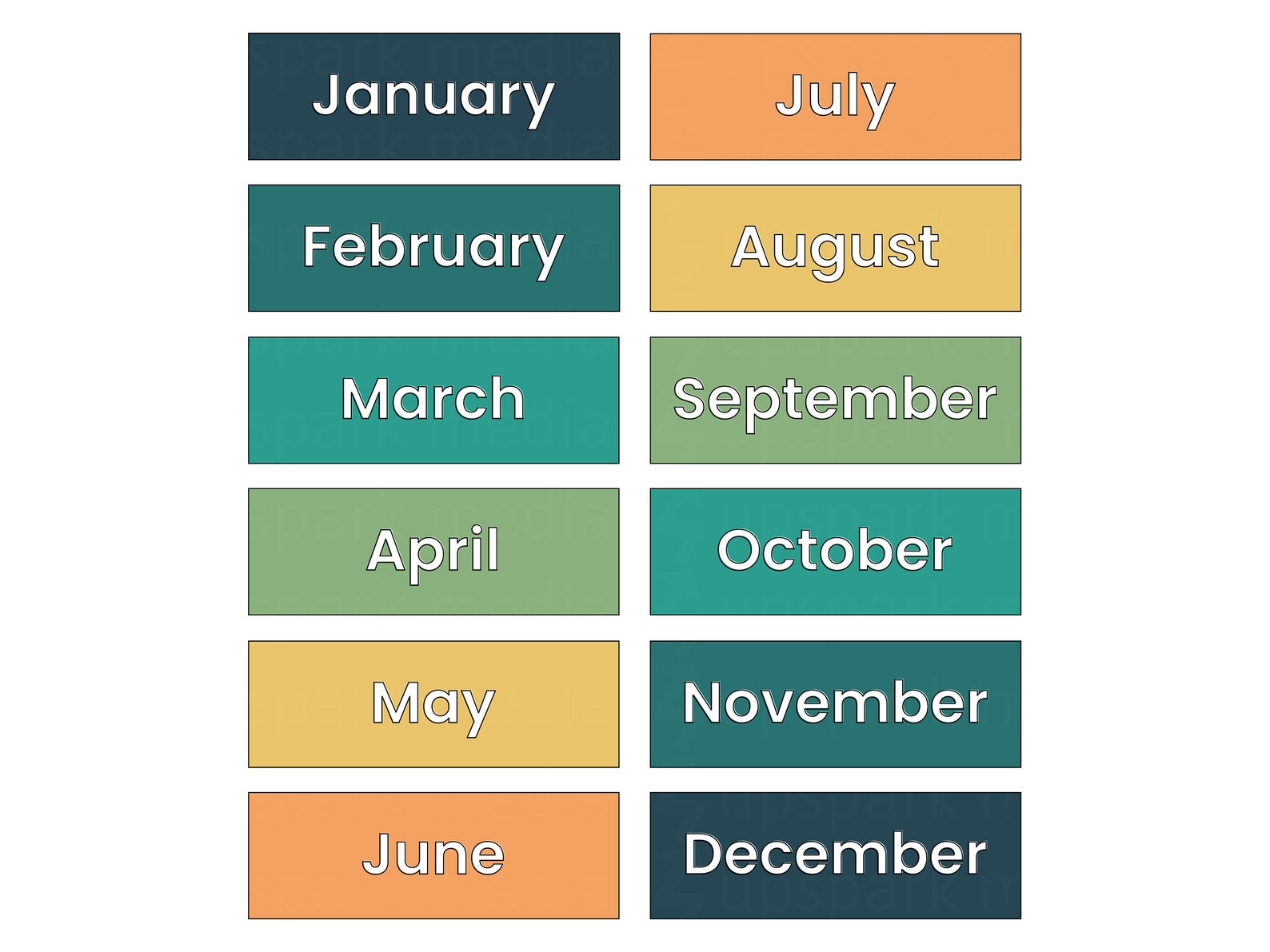 Months of the Year Printable, Classroom Months of the Year, Learning ...