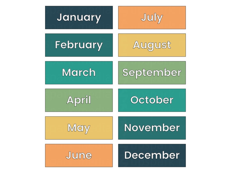 Months of the Year Printable, Classroom Months of the Year, Learning ...