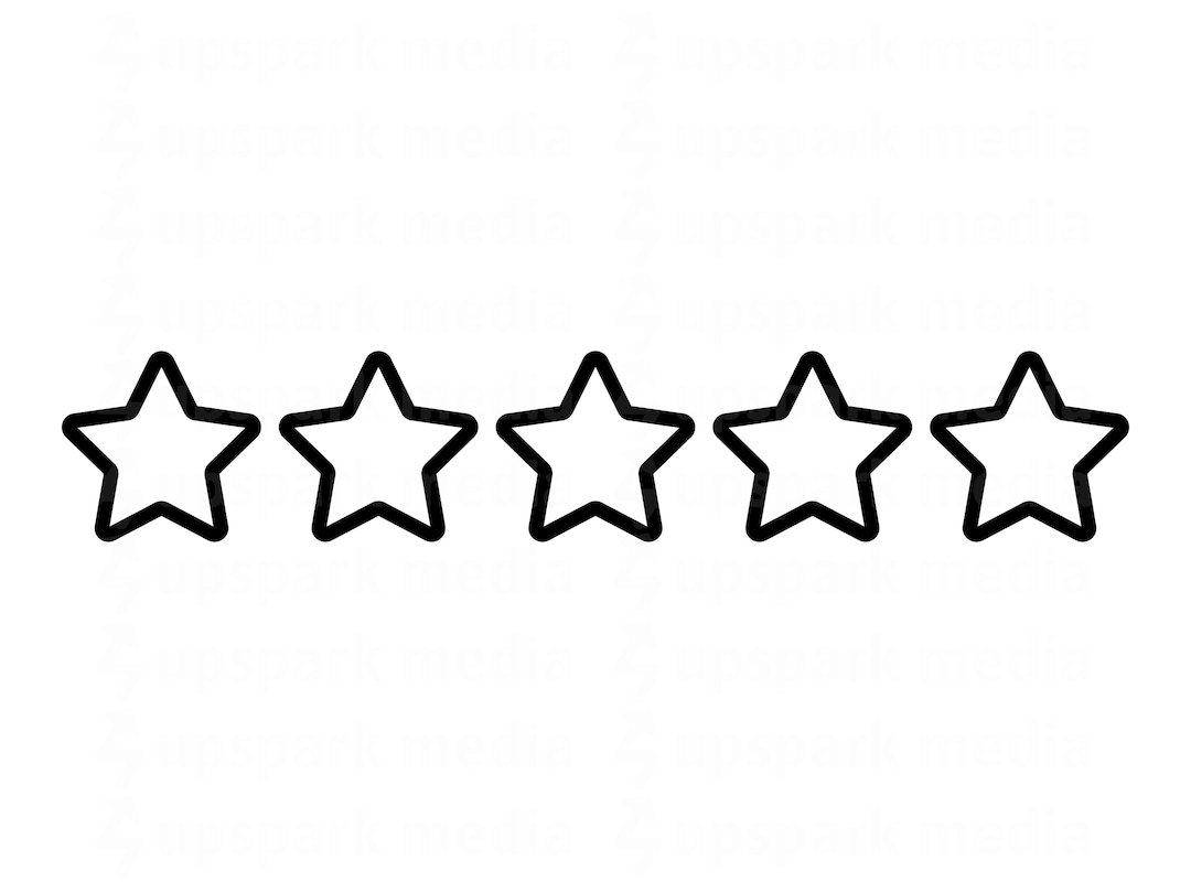 Star Rating Outline SVG, Star Rating PNG, Star Rating Printable, Star ...
