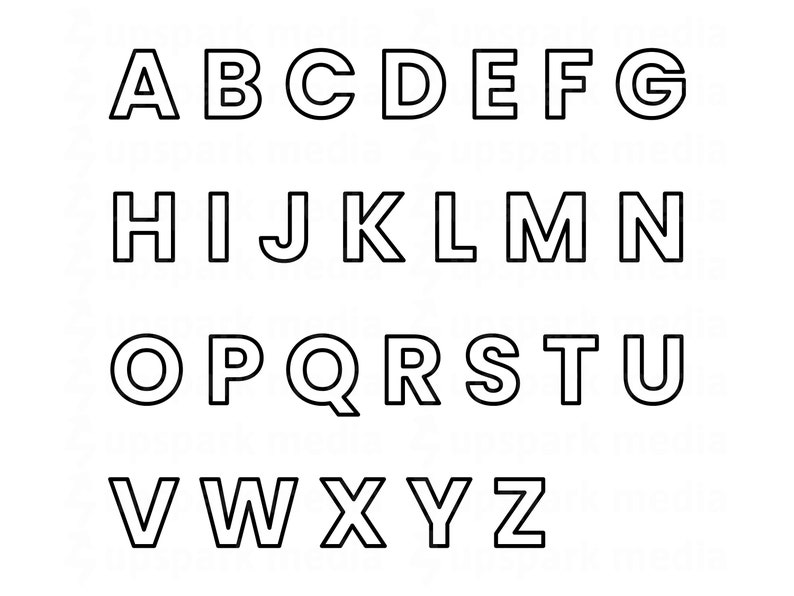 Uppercase Letters Printable, Alphabet Printable, Capital Letters ...