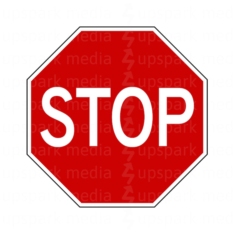 Stop Sign Pdf File - Etsy